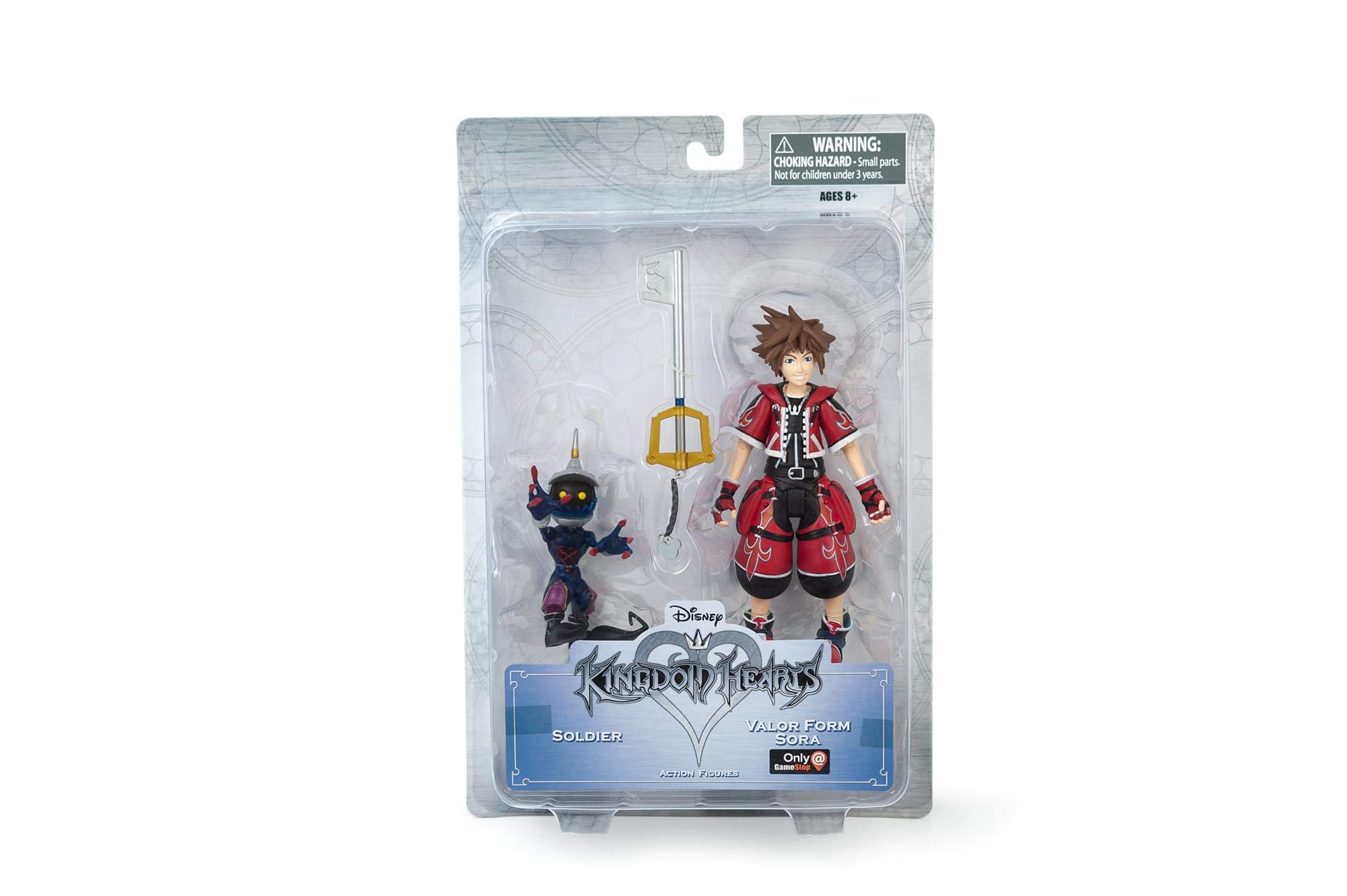 KINGDOM HEARTS Official Exclusive Action Figure - 2-Pack Valor Form Sora & Heartless Soldier - Collectible Replica Figurine Toy for Game Franchise Fans - Statue Set Gift - Licensed Disney Merchandise