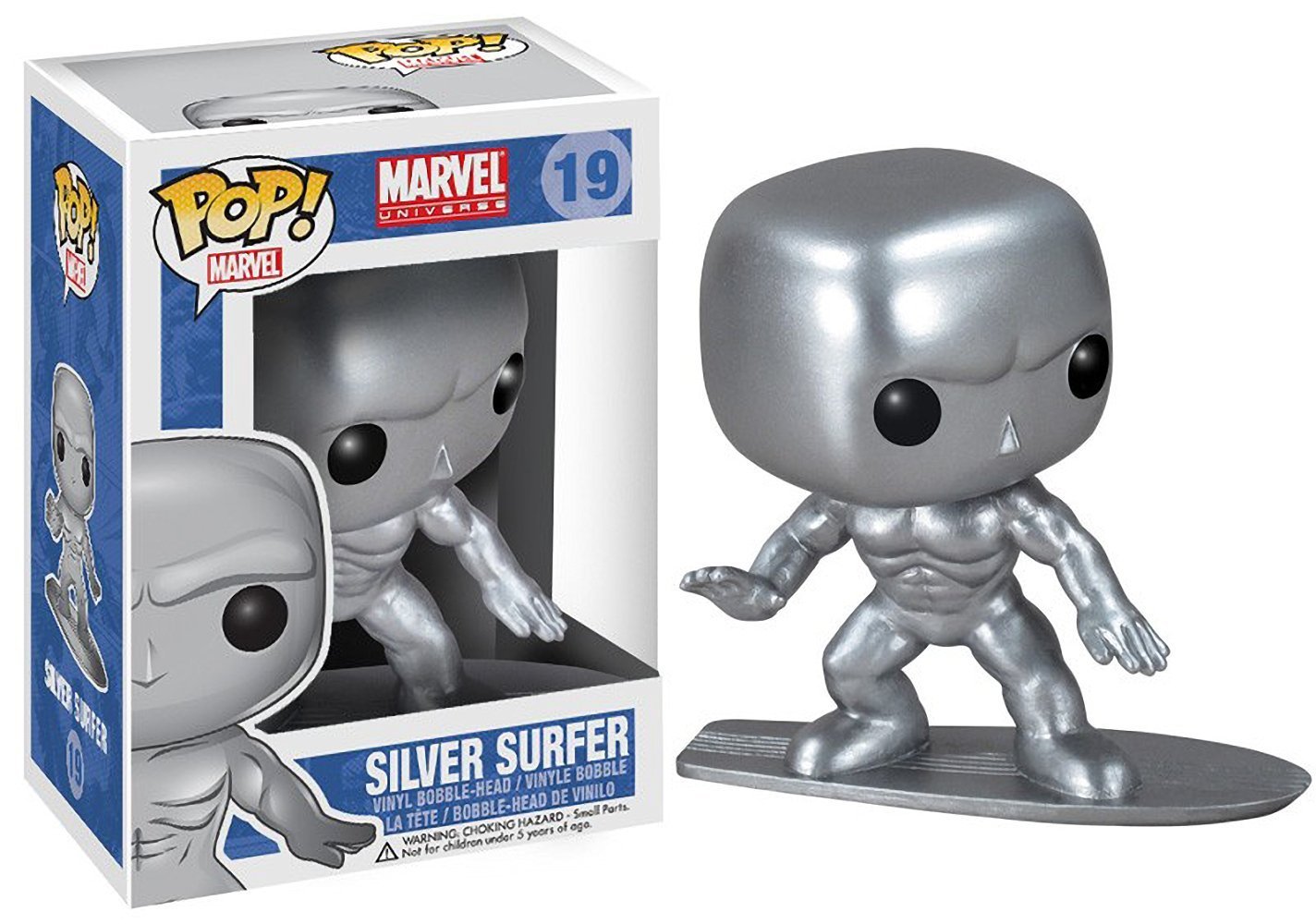 Funko POP Marvel Bobble Figure, Silver Surfer