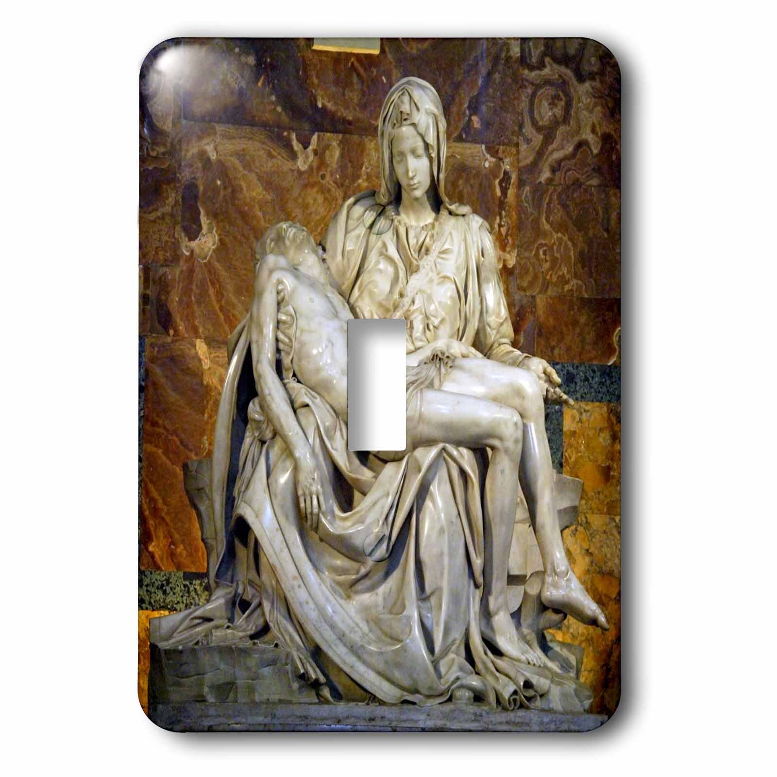 3dRose lsp_82096_1 Italy, Rome Vatican St Peters Basilica Pieta Eu16 Cmi0559 Cindy Miller Hopkins Single Toggle Switch