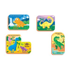 Peaceable Kingdom Dynamic Dinosaurs Bath Puzzles - Bath Toys for Toddlers – Foam Bath Puzzles for Kids Ages 18 Months+ - Boost Fine Motor Skills (17 Pieces, 5 Puzzles)