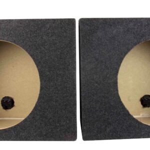 QPower QTW12 Single 12" Sealed Car Audio Subwoofer Sub Box Enclosures, Pair