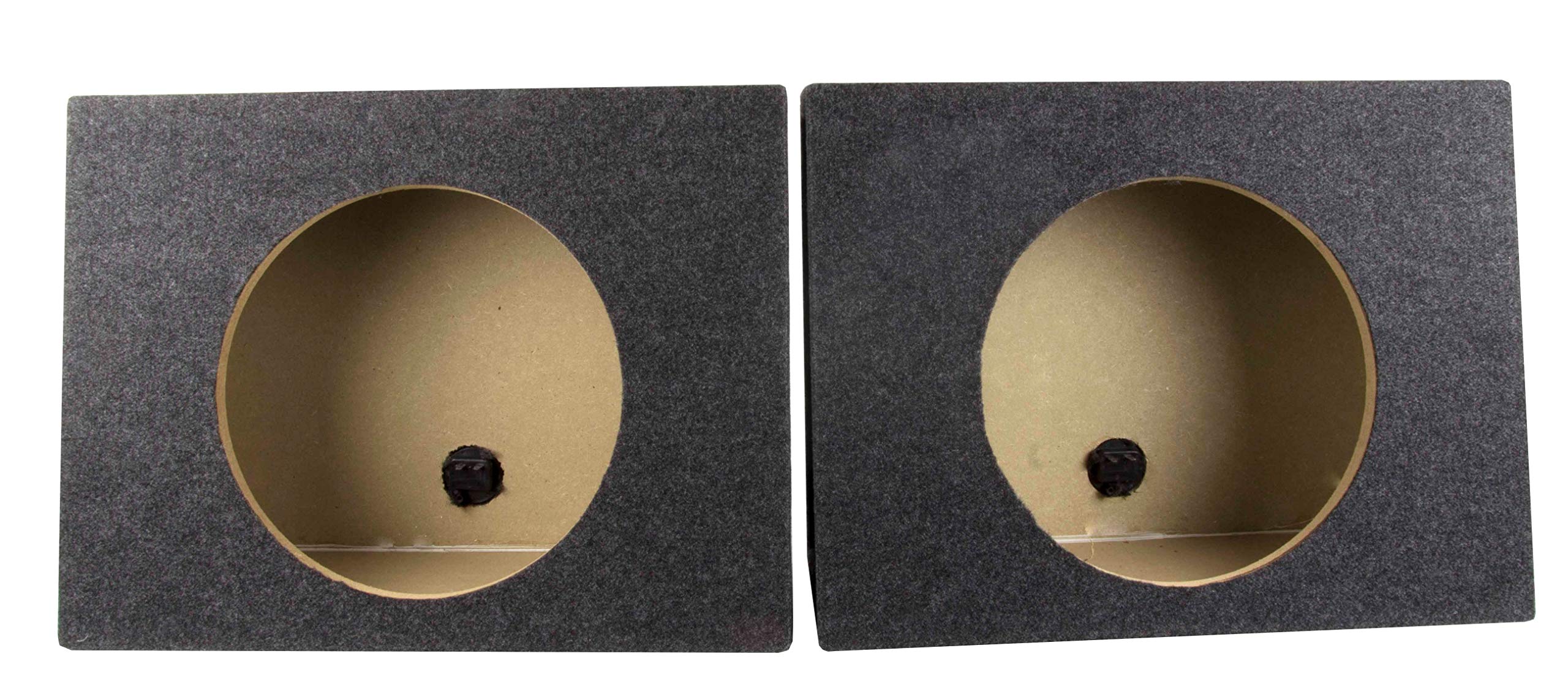 QPower QTW12 Single 12" Sealed Car Audio Subwoofer Sub Box Enclosures, Pair