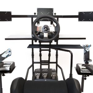 Volair Sim Universal Flight or Racing Simulation Cockpit Chassis with Triple Monitor Mounts