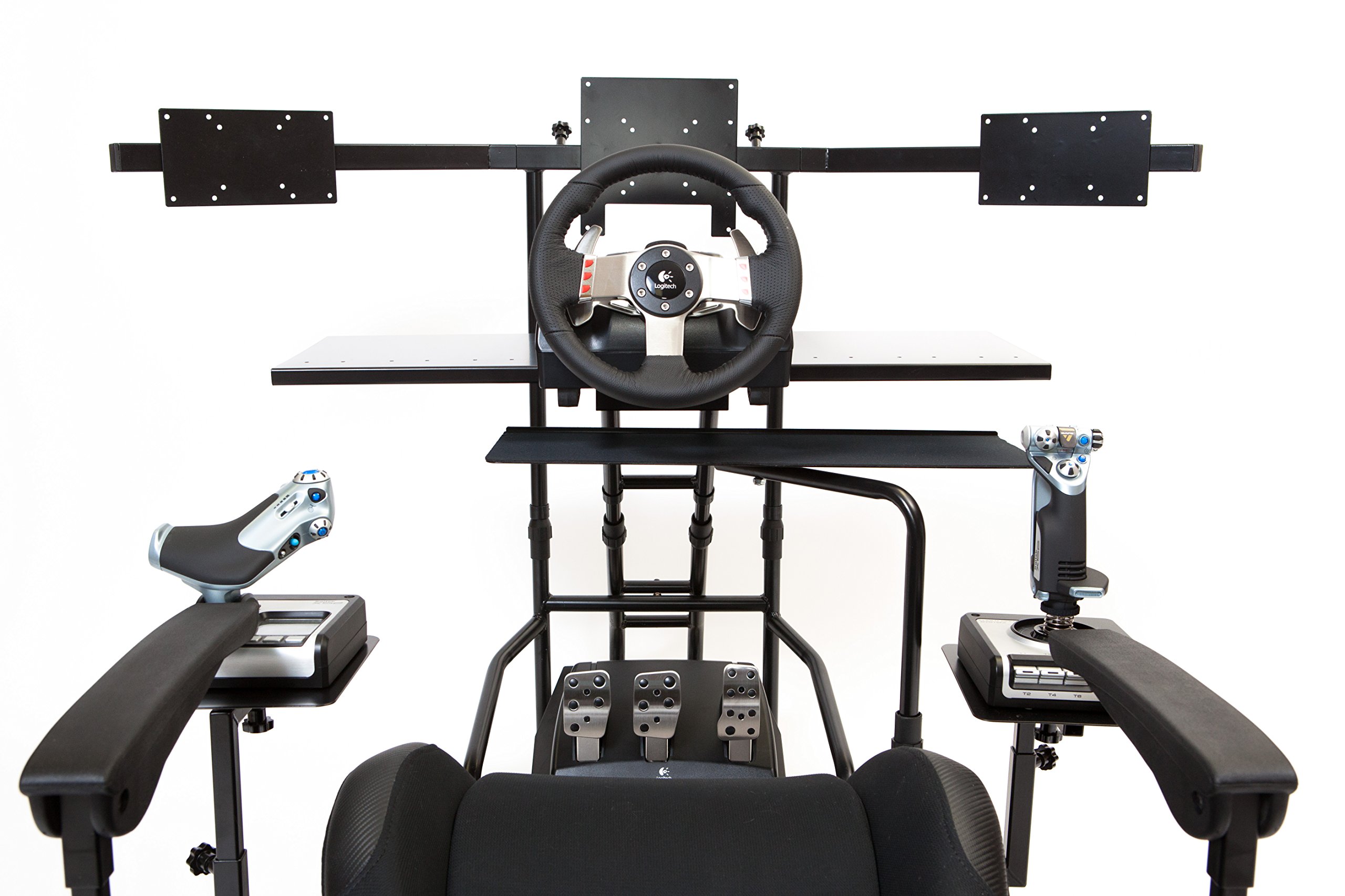 Volair Sim Universal Flight or Racing Simulation Cockpit Chassis with Triple Monitor Mounts