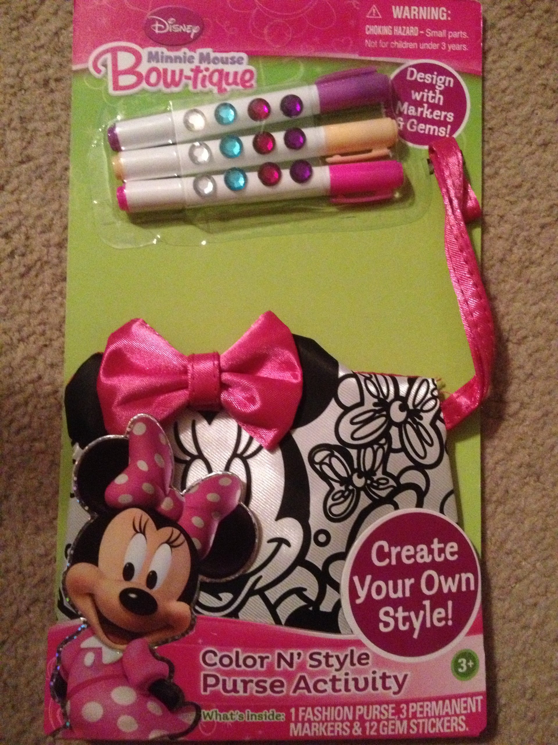 Minnie Mouse Bow-tique Color N' Style Purse Activity