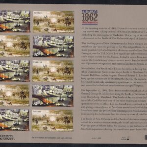 The Civil War 1862 New Orleans & Antietam Sheet of 12 Forever Stamps Scott 4664-4665