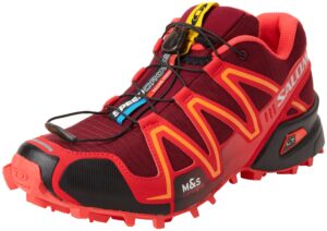 salomon womens speedcross 3 w-w trail runners, bordeaux, 6.5 us