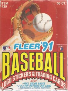 fleer 1991 baseball cards box