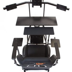 Volair Sim Universal Flight or Racing Simulation Cockpit Chassis with Triple Monitor Mounts