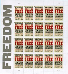 freedom, emancipation proclamation (sheet of 20) first-class mail forever postage stamps 2013 scott #4721