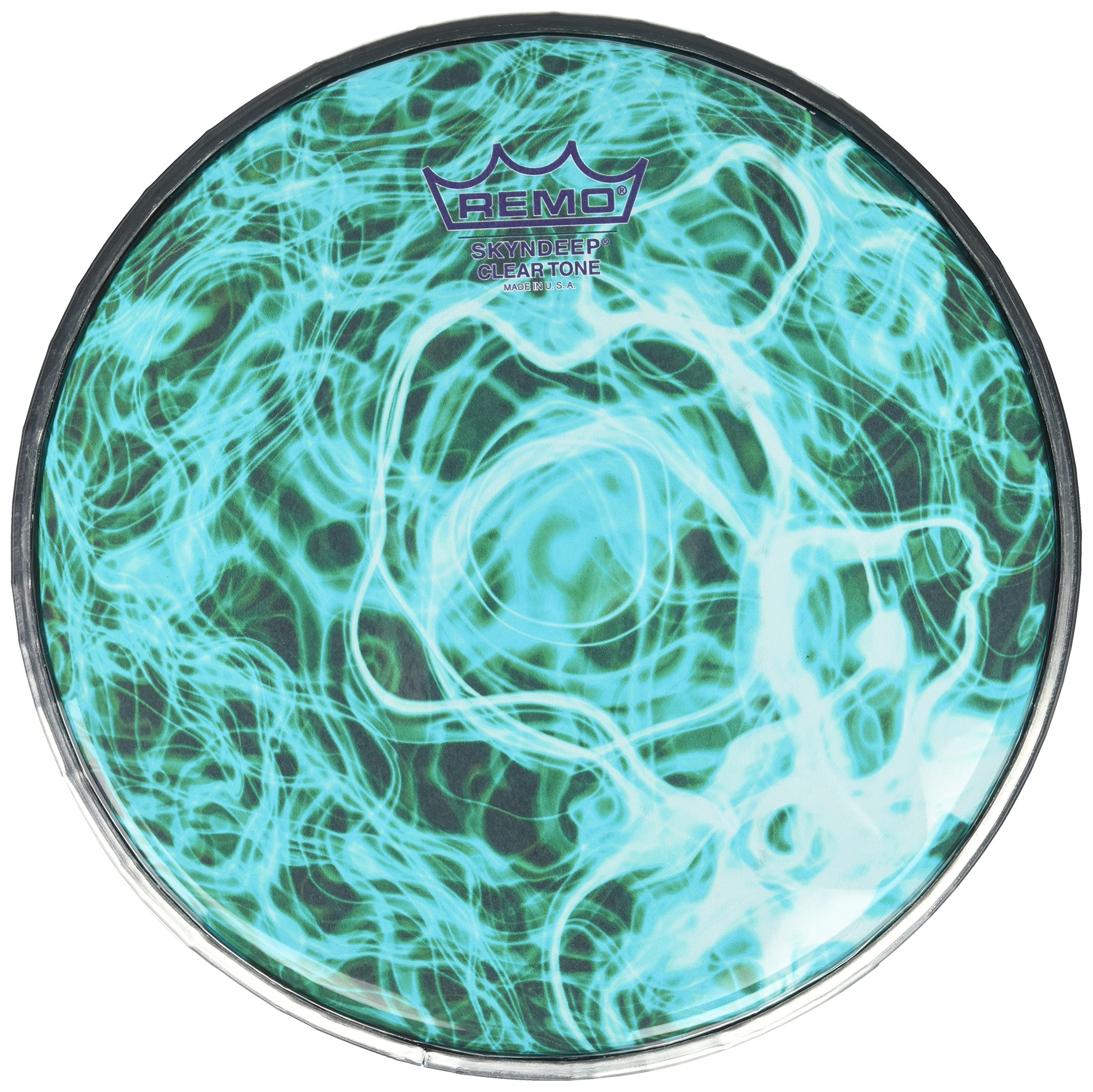 Remo DX-Series Skyndeep Clear Tone Doumbek Darbuka Drumhead - Turquoise Mist Graphic 9"