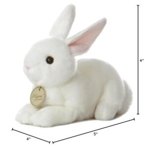 Aurora® Realistic Miyoni® American White Rabbit Stuffed Animal - Lifelike Detail - Cherished Companionship - 8 Inches