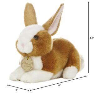 Aurora® Realistic Miyoni® Dutch Rabbit Stuffed Animal - Lifelike Detail - Cherished Companionship - Brown 8 Inches