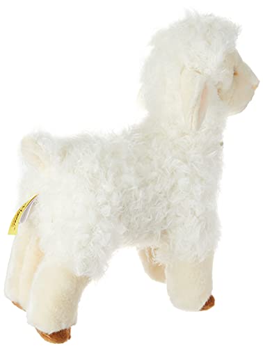 Aurora® Realistic Miyoni® Lovely Lamb Stuffed Animal - Lifelike Detail - Cherished Companionship - White 10 Inches