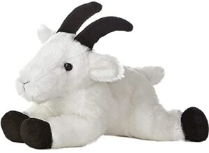 aurora® adorable mini flopsie™ rocky mountain goat™ stuffed animal - playful ease - timeless companions - white 8 inches