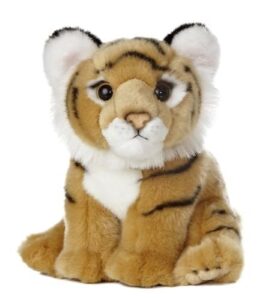 aurora® adorable miyoni® tots bengal tiger cub stuffed animal - lifelike detail - cherished companionship - brown 10 inches