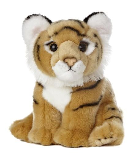 Aurora® Adorable Miyoni® Tots Bengal Tiger Cub Stuffed Animal - Lifelike Detail - Cherished Companionship - Brown 10 Inches