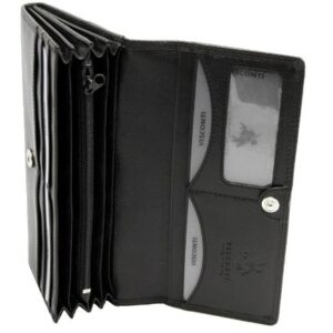 Visconti Heritage -35 Soft Leather Large Ladies Purse Wallet (Black)