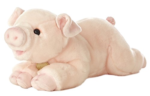 Aurora® Realistic Miyoni® Pig Stuffed Animal - Lifelike Detail - Cherished Companionship - Pink 16 Inches