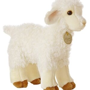 Aurora® Realistic Miyoni® Lovely Lamb Stuffed Animal - Lifelike Detail - Cherished Companionship - White 10 Inches