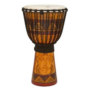 Toca TODJ-12TM Origins Series Rope Tuned Wood 12-Inch Djembe - Tribal Mask