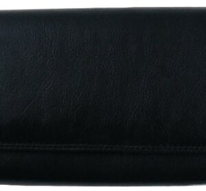 Visconti Heritage -35 Soft Leather Large Ladies Purse Wallet (Black)