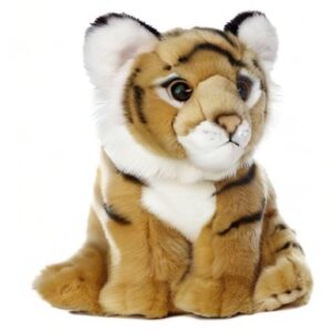 Aurora® Adorable Miyoni® Tots Bengal Tiger Cub Stuffed Animal - Lifelike Detail - Cherished Companionship - Brown 10 Inches