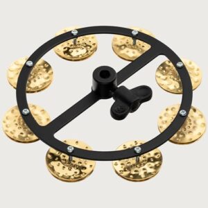 Meinl Percussion Headliner Series Hihat Tambourine Jingle Effect, Hammered Solid Brass — NOT Made in China — Mountable on Any Pull Rod, 2-Year Warranty (HTHH1B-BK)