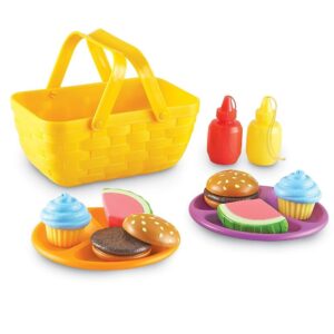 Learning Resources New Sprouts Picnic Set - 15 Pieces, Ages 18+ months, Pretend Play Food for Toddlers, Kitchen Play Toys for Kids