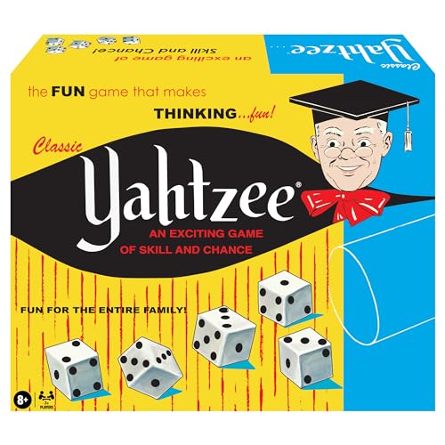 Classic Yahtzee with Retro Artwork, An Exciting Game Of Skill And Chance with Original Components, by Winning Moves Games USA, for Ages 8 and Up, 2 or More Players (1167)