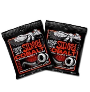 ernie ball 2715 heavy bottom slinky cobalt electric guitar strings 10-52 2 pack