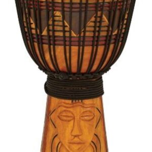 Toca TODJ-12TM Origins Series Rope Tuned Wood 12-Inch Djembe - Tribal Mask