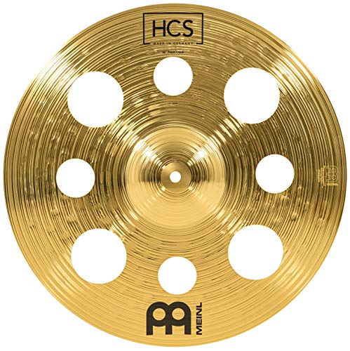 Meinl 16” Trash Crash Cymbal with Holes – HCS Traditional Finish Brass for Drum Set, Made In Germany, 2-YEAR WARRANTY (HCS16TRC)