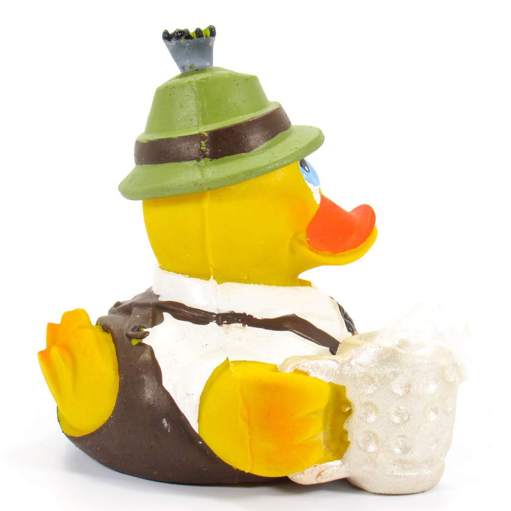 Octoberfest German Beer Rubber Duck Bath Toy | All Natural, Organic, Eco Friendly, Squeaker | Imported from Barcelona, Spain