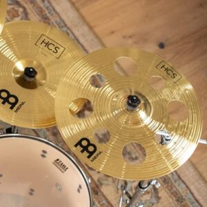 Meinl 16” Trash Crash Cymbal with Holes – HCS Traditional Finish Brass for Drum Set, Made In Germany, 2-YEAR WARRANTY (HCS16TRC)