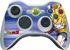 skinit decal gaming skin compatible with xbox 360 wireless controller - officially licensed dragon ball z dragon ball z goku design