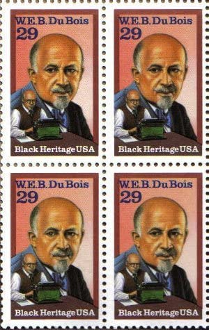 W. E. B. DUBOIS ~ BLACK HERITAGE ~ CIVIL RIGHTS ~ BLACK HISTORY ~ NAACP #2617 Block of 4 x 29¢ US Postage Stamps