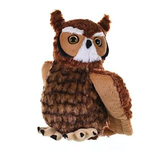 wild republic great horned owl plush, stuffed animal, plush toy, kids gifts, cuddlekins 12", model number: 12310