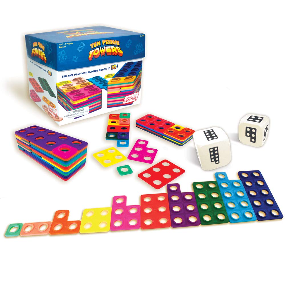 Junior Learning Ten Frame Towers Board Games