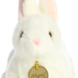 Aurora® Realistic Miyoni® American White Rabbit Stuffed Animal - Lifelike Detail - Cherished Companionship - 8 Inches