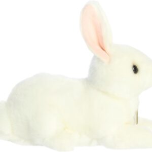 Aurora® Realistic Miyoni® American White Rabbit Stuffed Animal - Lifelike Detail - Cherished Companionship - 8 Inches