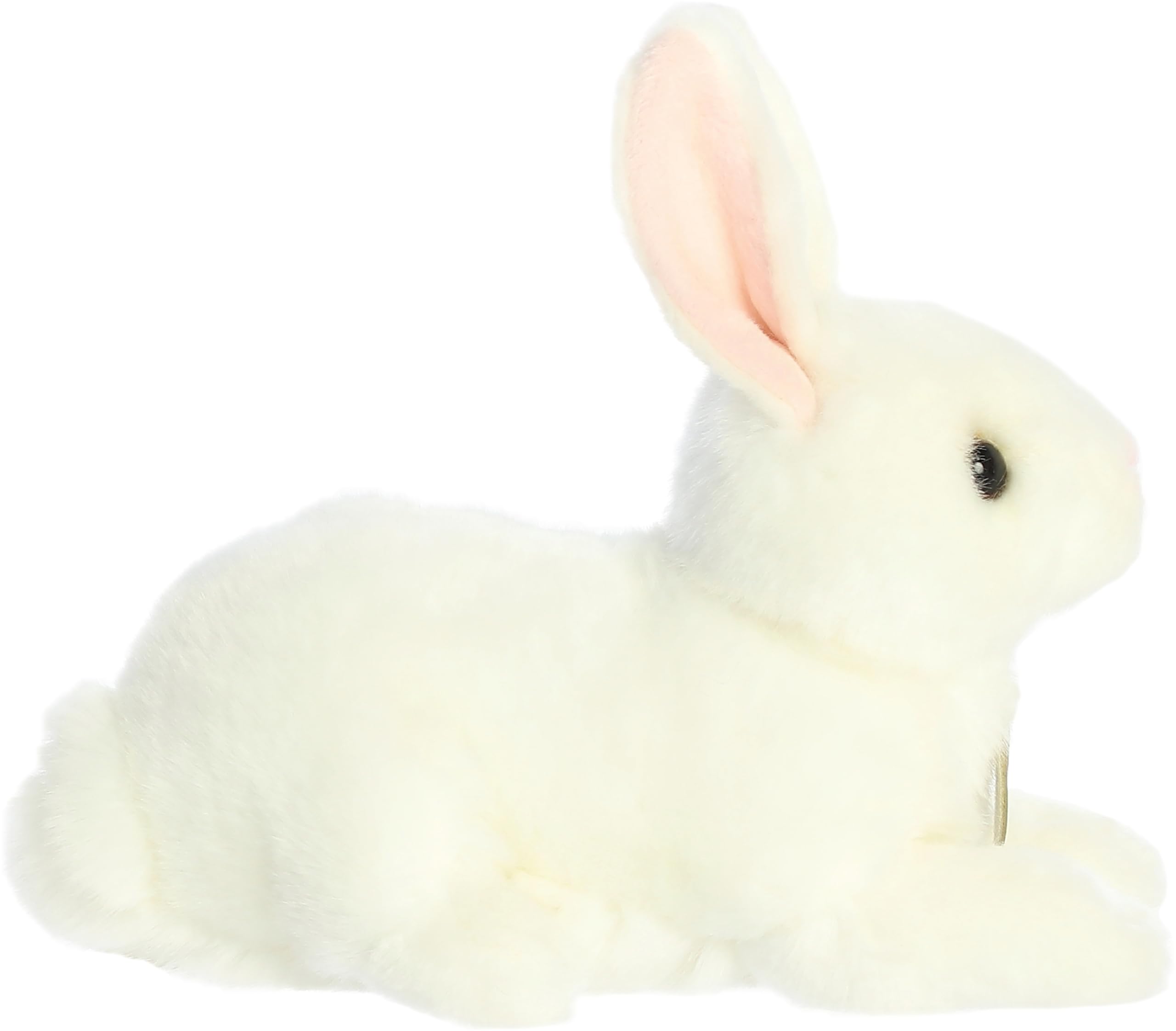 Aurora® Realistic Miyoni® American White Rabbit Stuffed Animal - Lifelike Detail - Cherished Companionship - 8 Inches