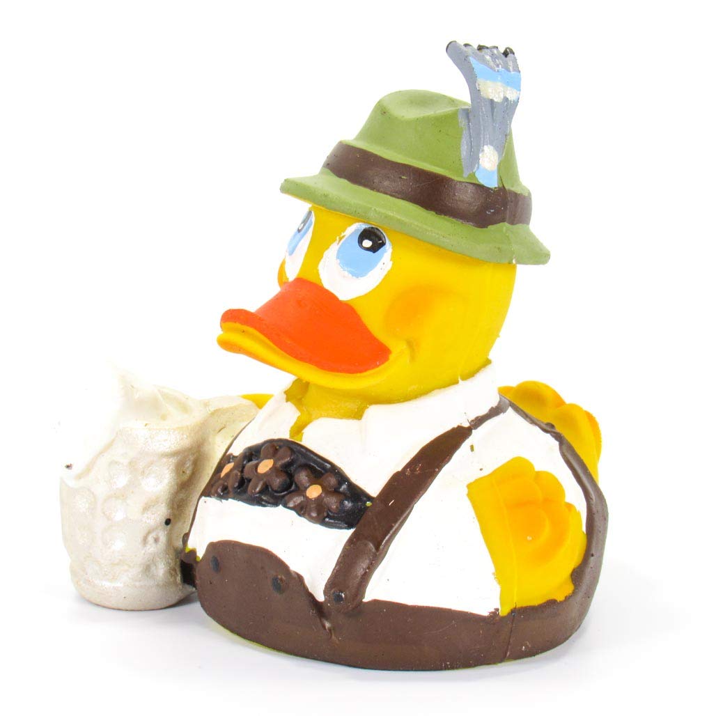 Octoberfest German Beer Rubber Duck Bath Toy | All Natural, Organic, Eco Friendly, Squeaker | Imported from Barcelona, Spain