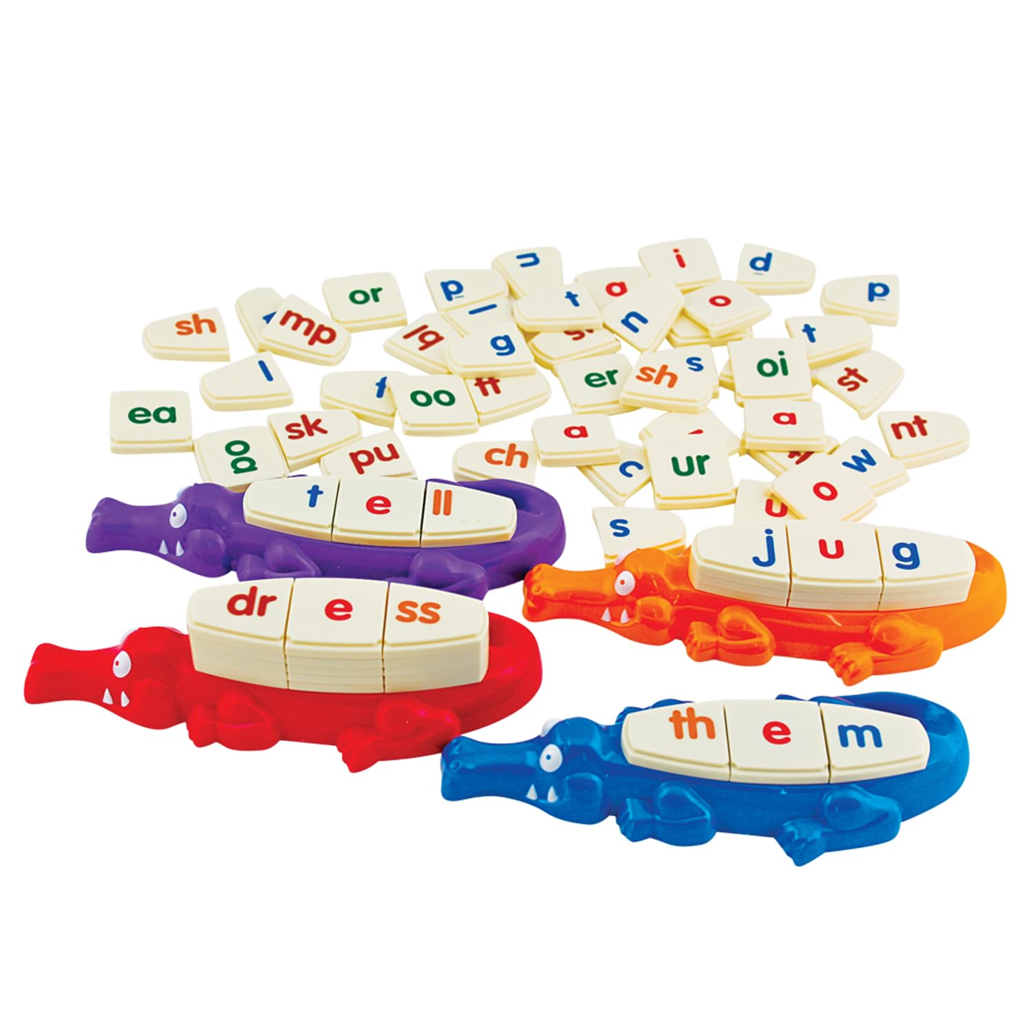 Junior Learning Spelligator Word Building Game, Ages 5-9, Phonemic Awareness, 75 Letter Tiles