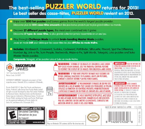 Puzzler World 2013 - Nintendo 3DS