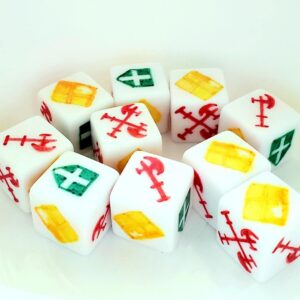 50 PCS Blank White Dice 16MM Acrylic Dice Blank White Cubes with Smoothed Surface Six Sided Dice for Board Games, DIY