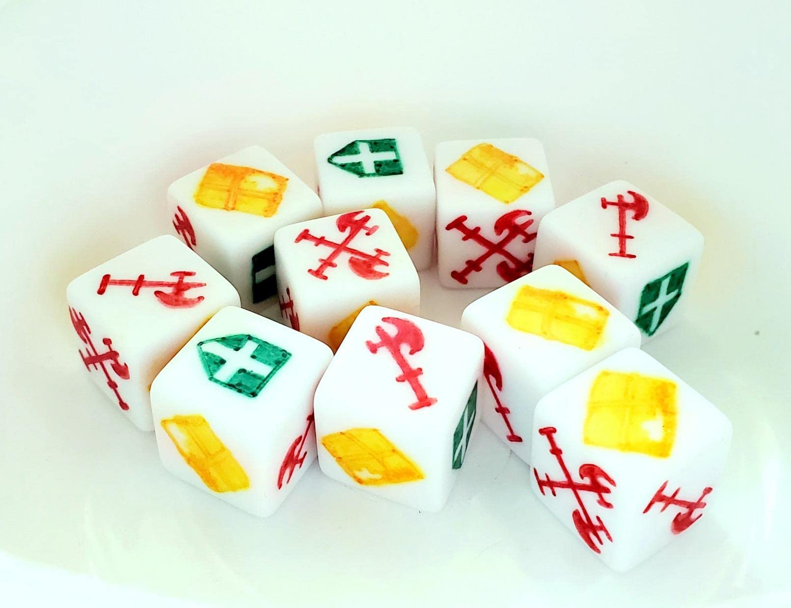 50 PCS Blank White Dice 16MM Acrylic Dice Blank White Cubes with Smoothed Surface Six Sided Dice for Board Games, DIY