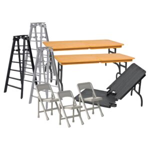 Tables, Ladders & Chairs Match Accessory Set for Wrestling Action Figures