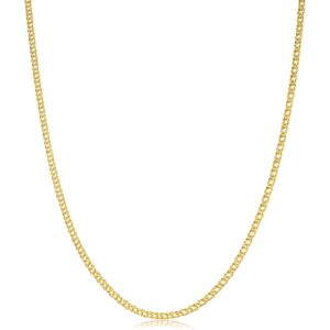 kooljewelry 14k yellow gold diamond weave chain necklace (2 mm, 18 inch)