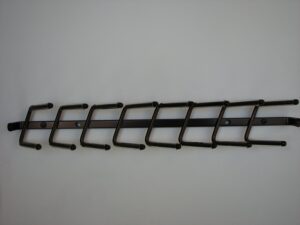 wall mount stationary tie rack, bronze 14"